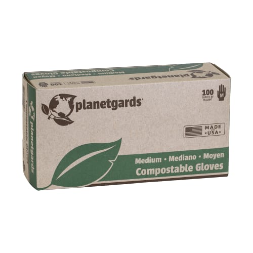 GuestSupply US | Handgards Planetgards Compostable Gloves, Medium, Translucent Green